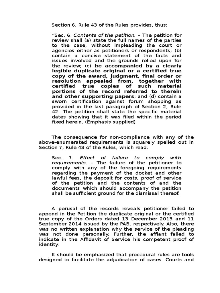 Legal Petition Compliance Guide | PDF