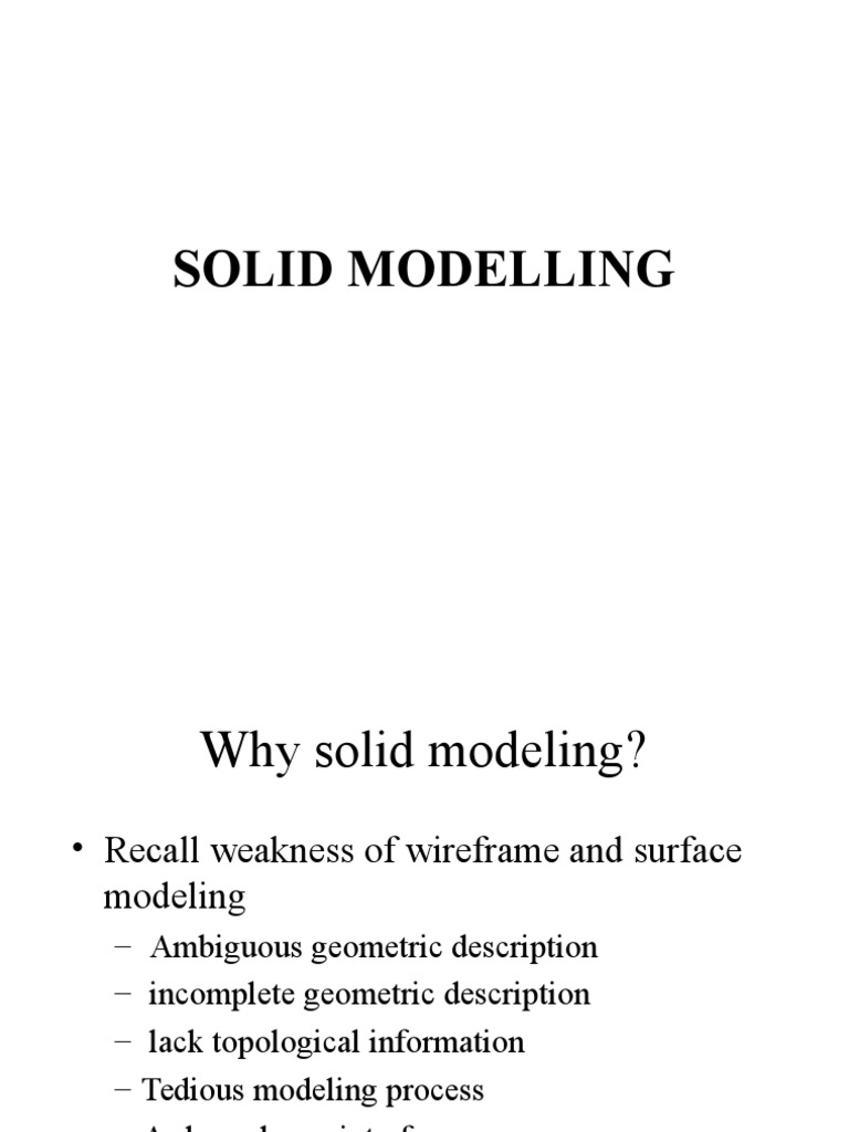 Solid Modeling Techniques | PDF | Space | Geometry