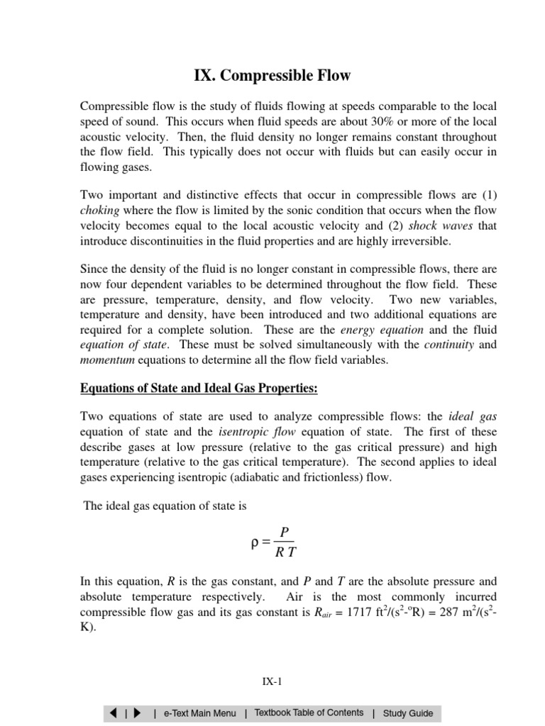 SGChapt09 PDF | PDF | Compressible Flow | Fluid Dynamics