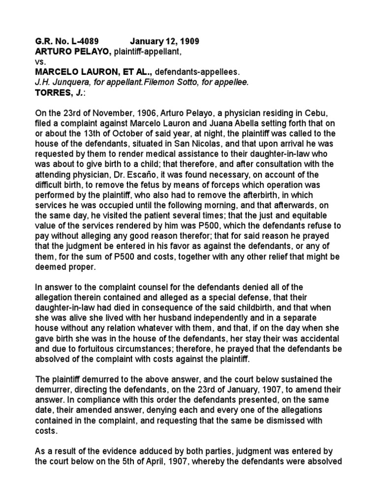 J.H. Junquera, For Appellant - Filemon Sotto, For Appellee | PDF ...