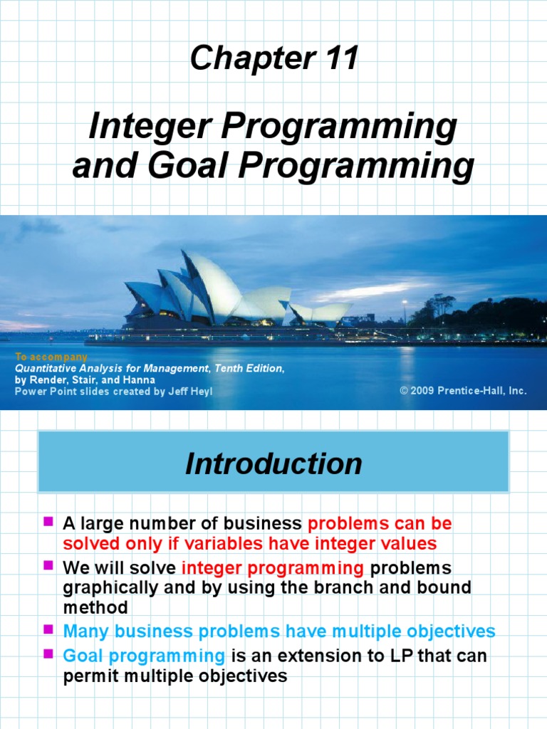 Integer Programming and Goal Programming: To Accompany | PDF | Mathematical Optimization ...