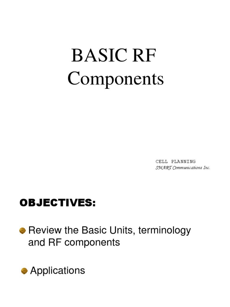 RF Basic | PDF | Bandwidth (Signal Processing) | Radio Frequency