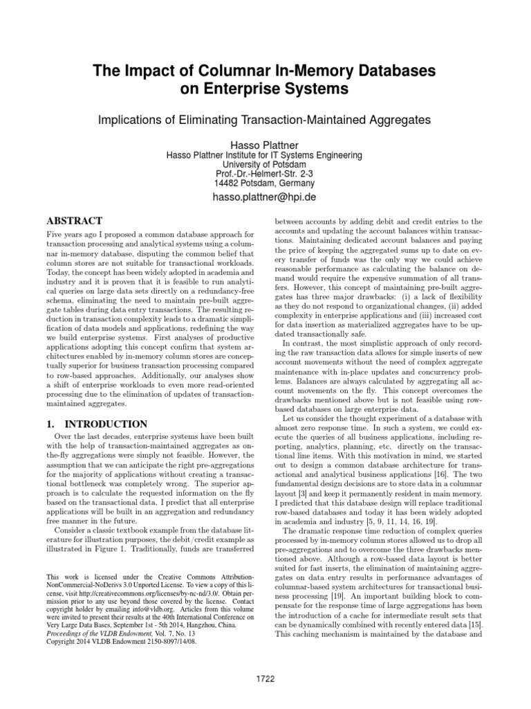 Impact of Columnar In-Memory DB | PDF | Databases | Database Index
