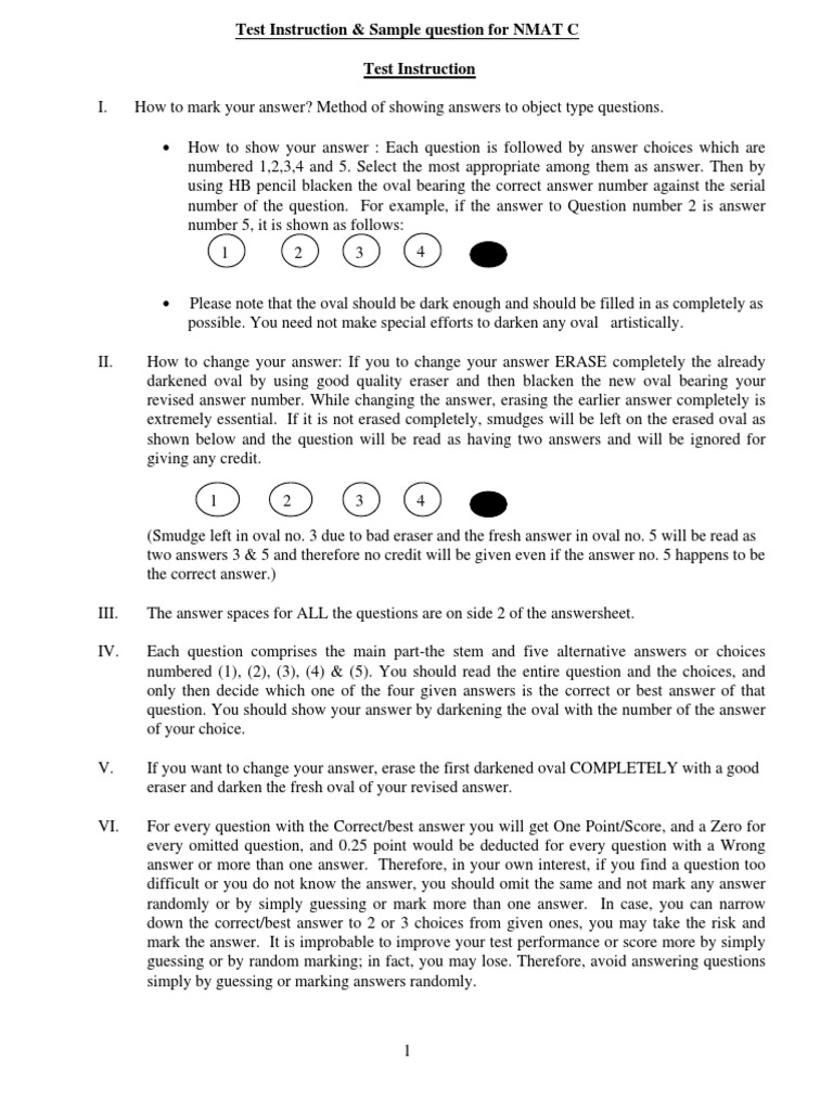 NMAT Sample Paper With Answer Key | PDF | Teaching Methods & Materials