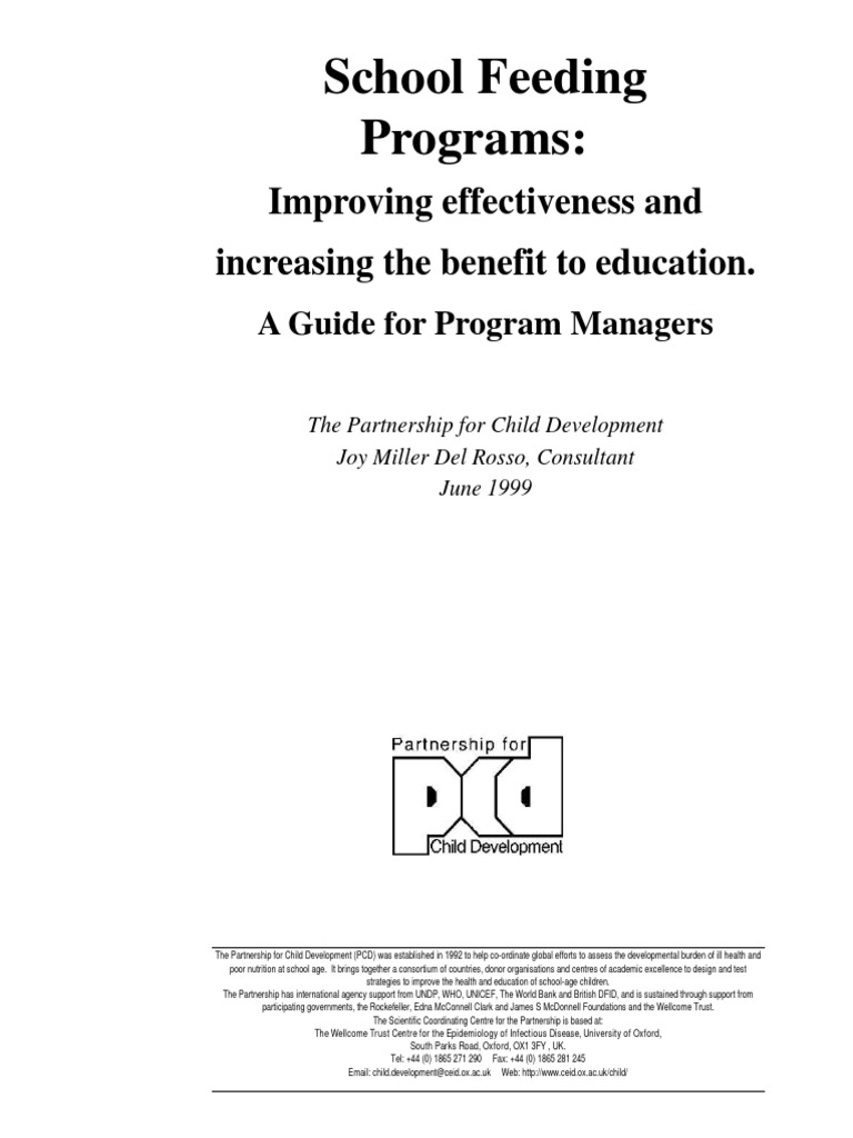 School Feeding Programs | Download Free PDF | Malnutrition | Nutrition