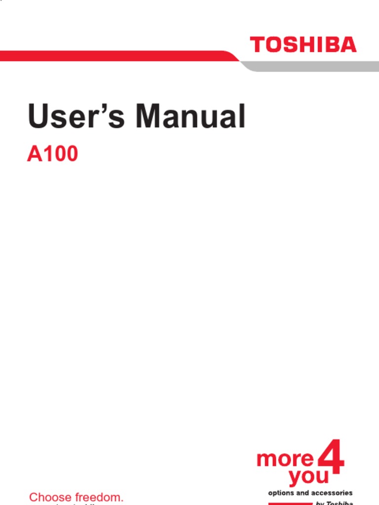 Toshiba A100 Manual | PDF | Dvd | Bluetooth
