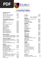 Tuck Shop Price List and Items | PDF