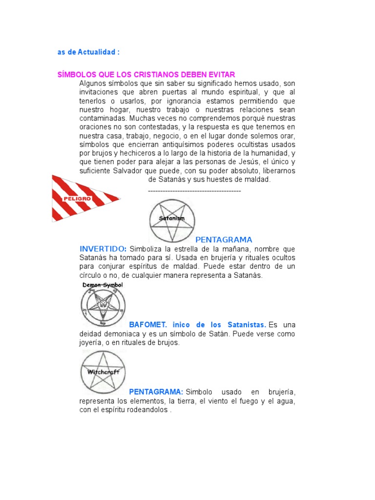 Simbologia Satanicas y Sus Significados | PDF | Satán | satanismo