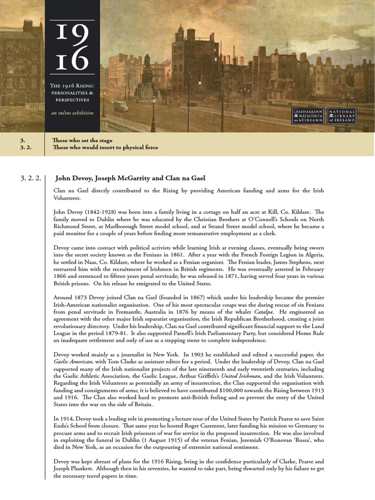 John Devoy | PDF | Irish Republican Brotherhood | Irish Nationalism
