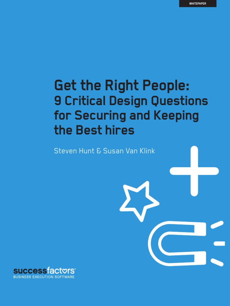 Get The Right People WP PDF | PDF | Recruitment | Competence (Human ...