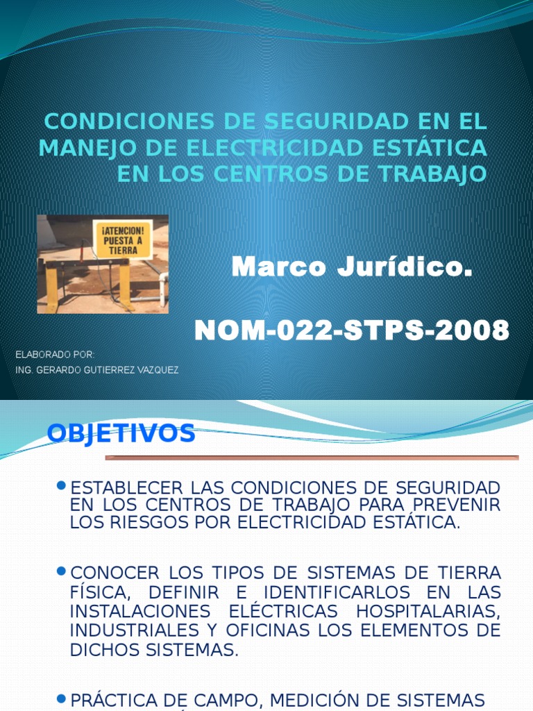 Nom 022 STPS | PDF | Relámpago | Electricidad