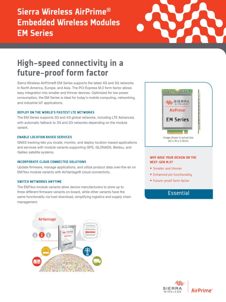 Sierra Wireless AirPrime EM Series | PDF | Lte (Telecommunication) | 4 G