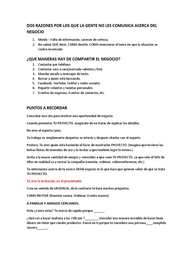 3.1-Como Invitar A REDES MLML | PDF | Marketing | Business