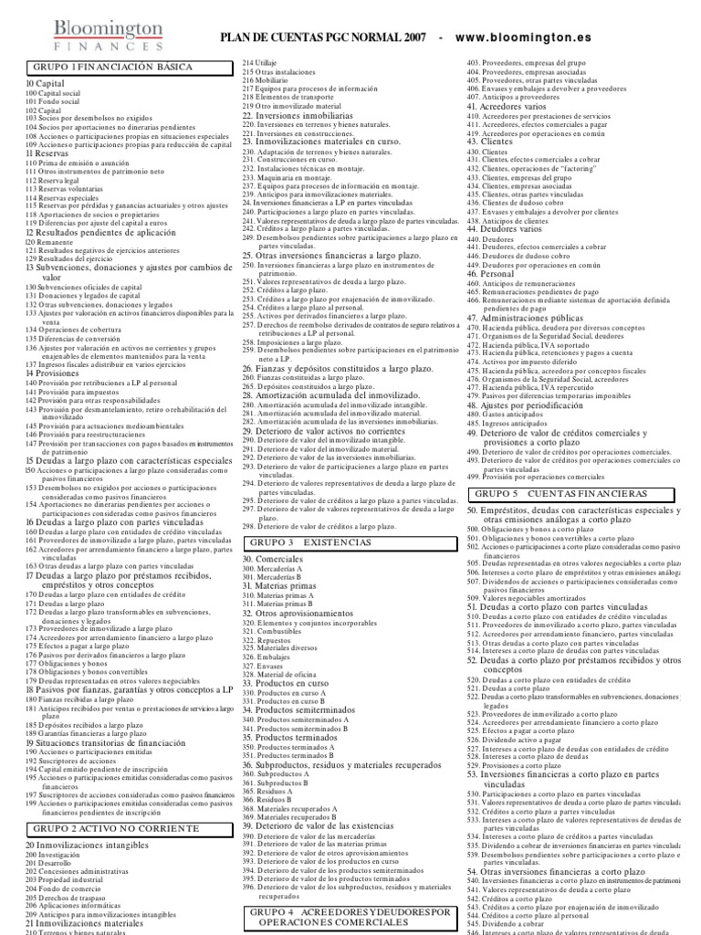 PGC Normal | PDF | Compartir (Finanzas) | Amortización (Negocio)