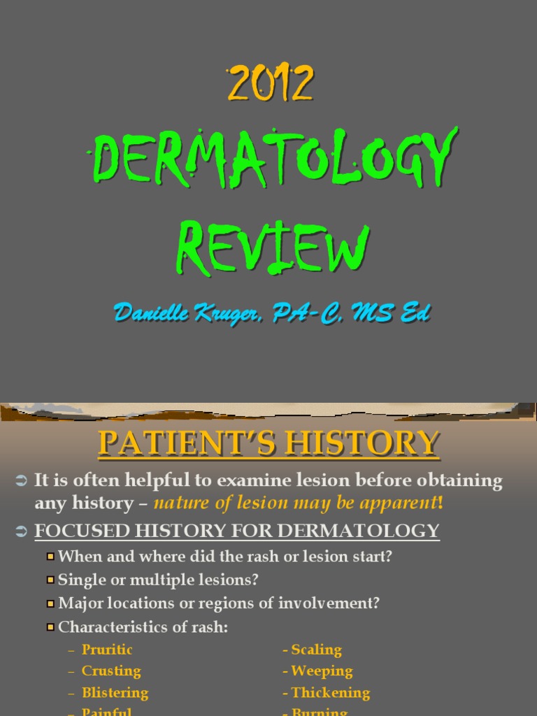 Dermatology Review | PDF | Acne Vulgaris | Dermatitis