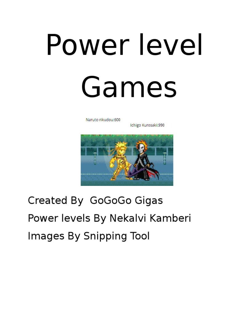 Naruto and Bleach Power Levels Chart | PDF