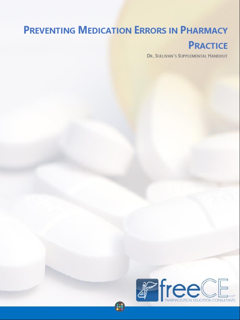 Preventing Medication Errors | PDF | Medical Error | Pharmacy