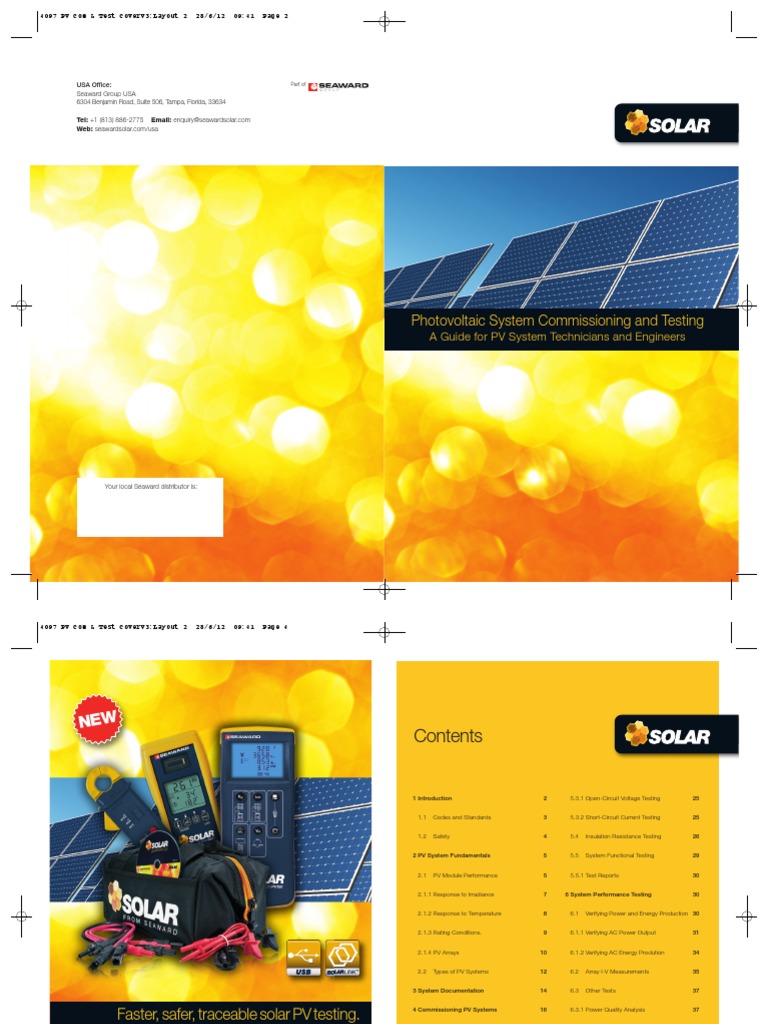 Photovoltaic System Commissioning and Testing PDF | PDF