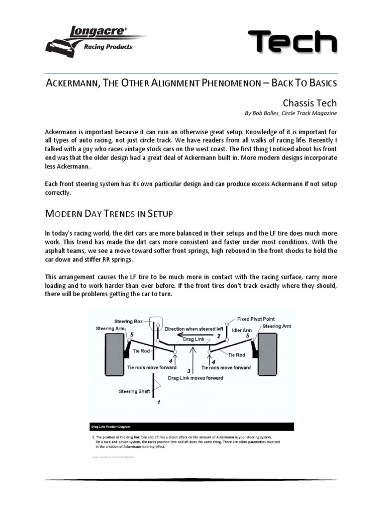 Ackermann The Other Alignment Phenomenon | PDF | Tire | Steering