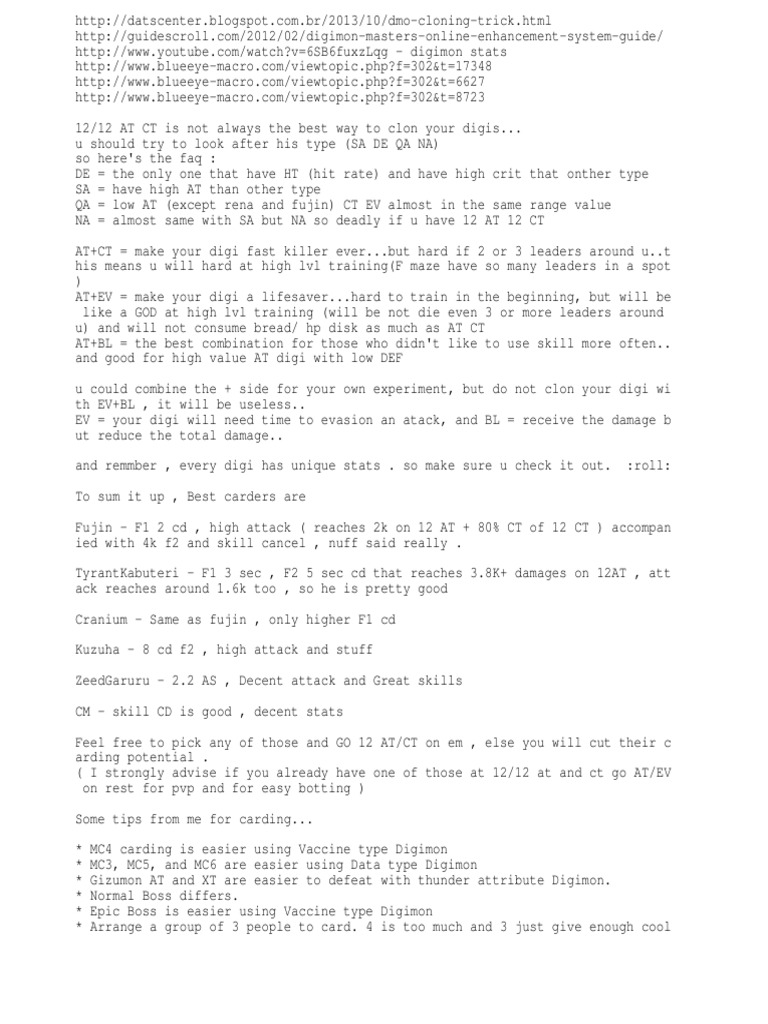 A Guide to Optimizing Digimon Stats and Attributes for Various ...