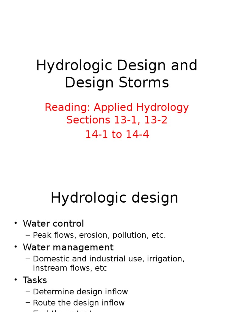 Design Storms 2 | PDF | Hydrology | Rain
