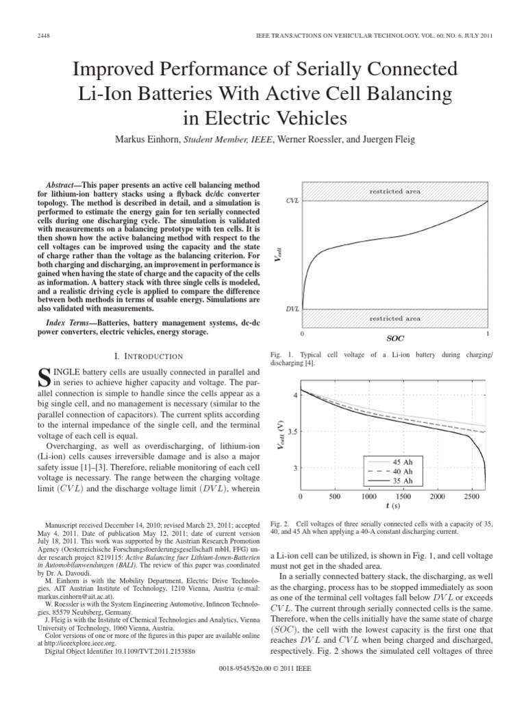 Improved Performance of Serially Connected Li-Ion Batteries With Active ...