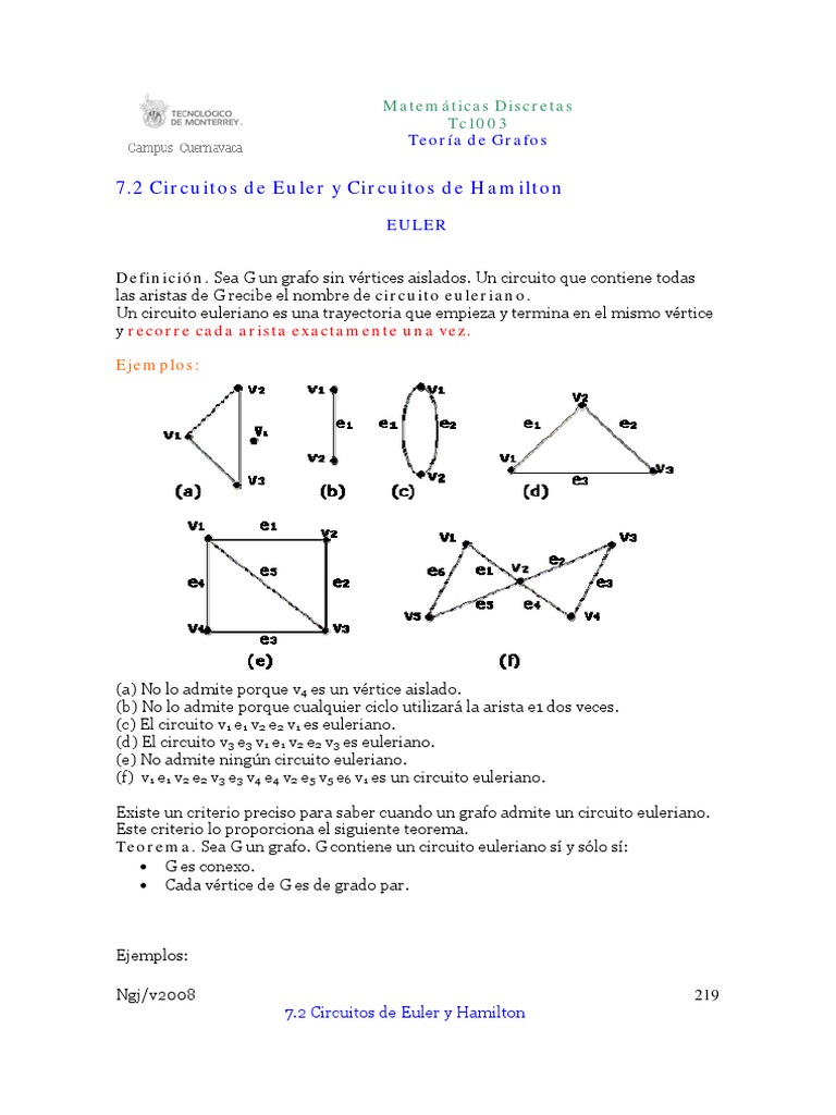 TODO Euler Hamilton | PDF | Teoría de grafos | Leonhard Euler