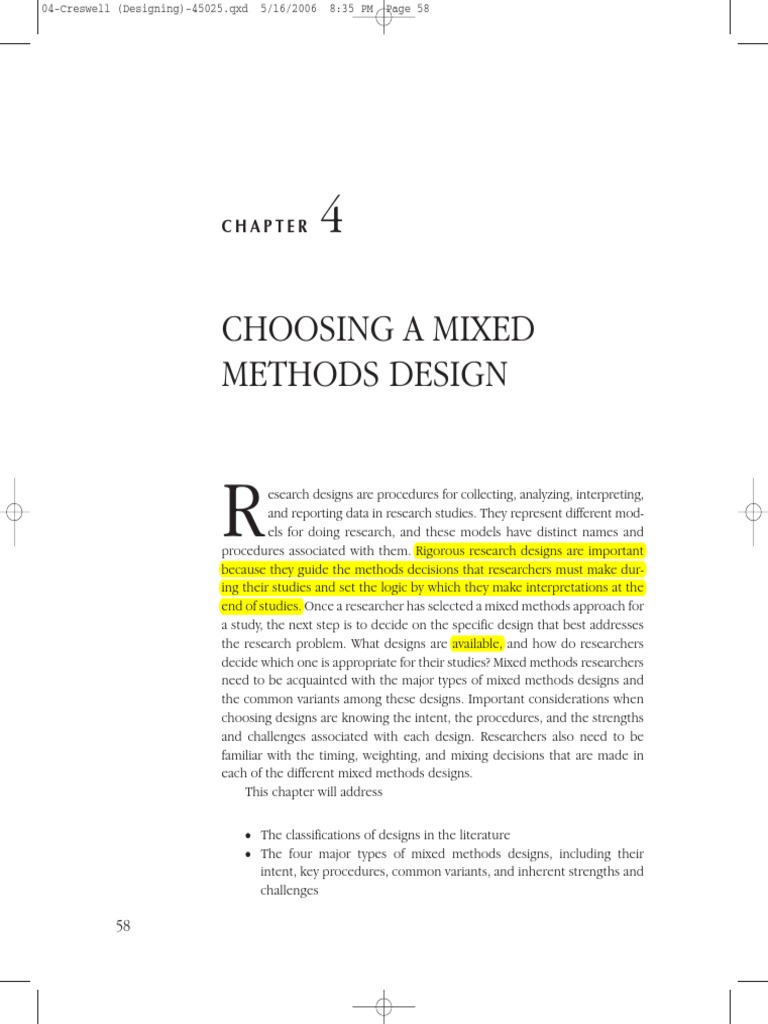Mixed Methods Design Selection Guide | PDF | Quantitative Research ...