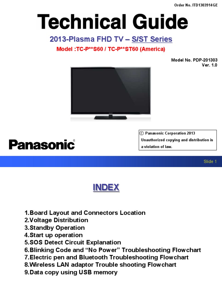 Technical Guide 2013 Plasma FHD TV | PDF | Direct Current | Analog To ...