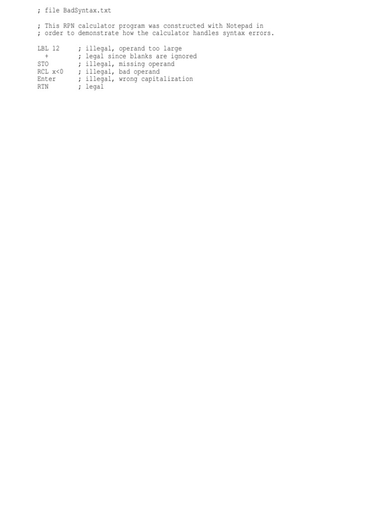 Bad Syntax | PDF