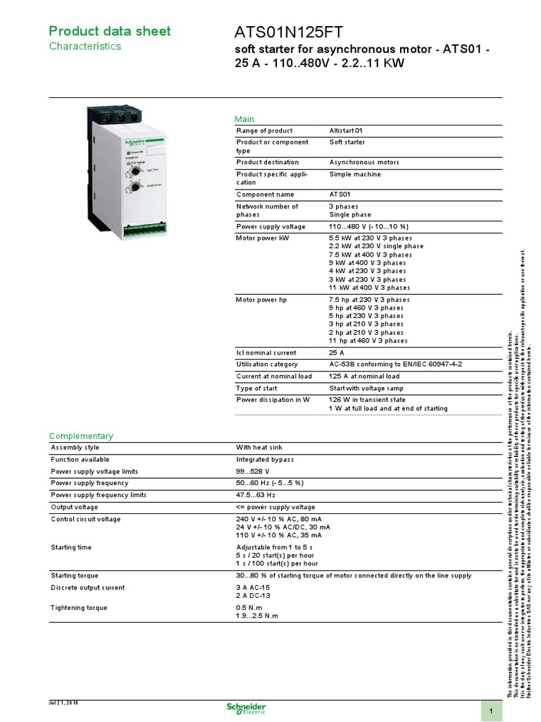 Altistart_01_ATS01N125FT User Manual | Power Supply | Electromagnetic ...