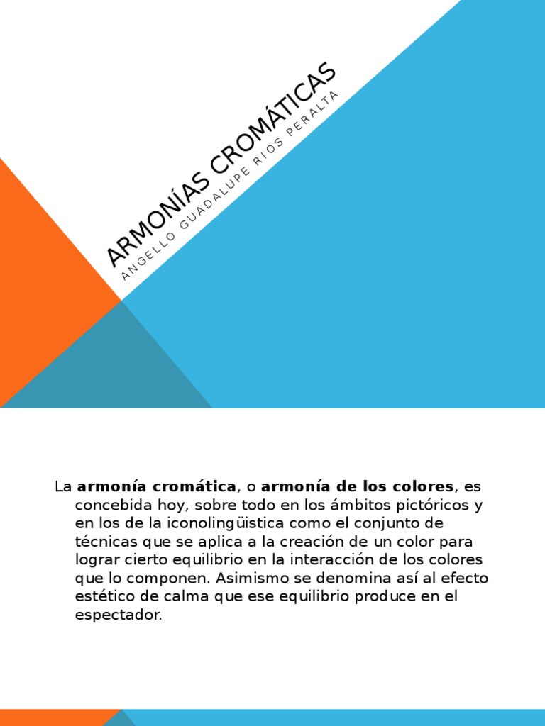 Armonía Cromática en el Diseño | PDF | Armonía | Color