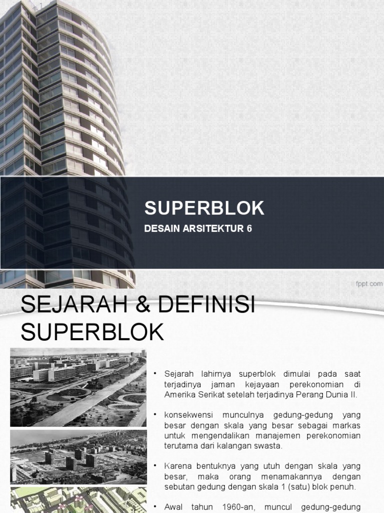 Sejarah dan Konsep Superblok Urban | PDF | Seni
