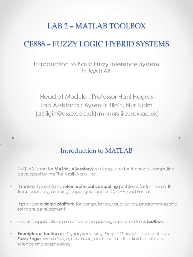 Lab 2 PDF | PDF | Fuzzy Logic | Matlab