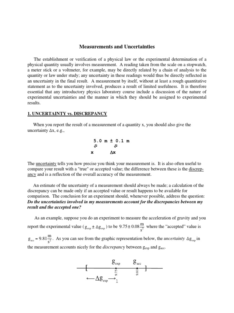 Theory of Uncertainty of Measurement PDF | PDF | Uncertainty | Standard ...