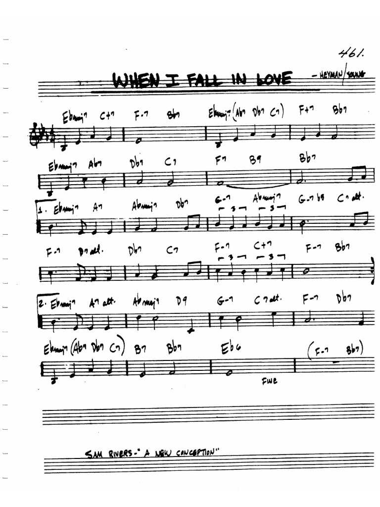When I Fall in Love - Lead Sheet - Sheet Music | PDF