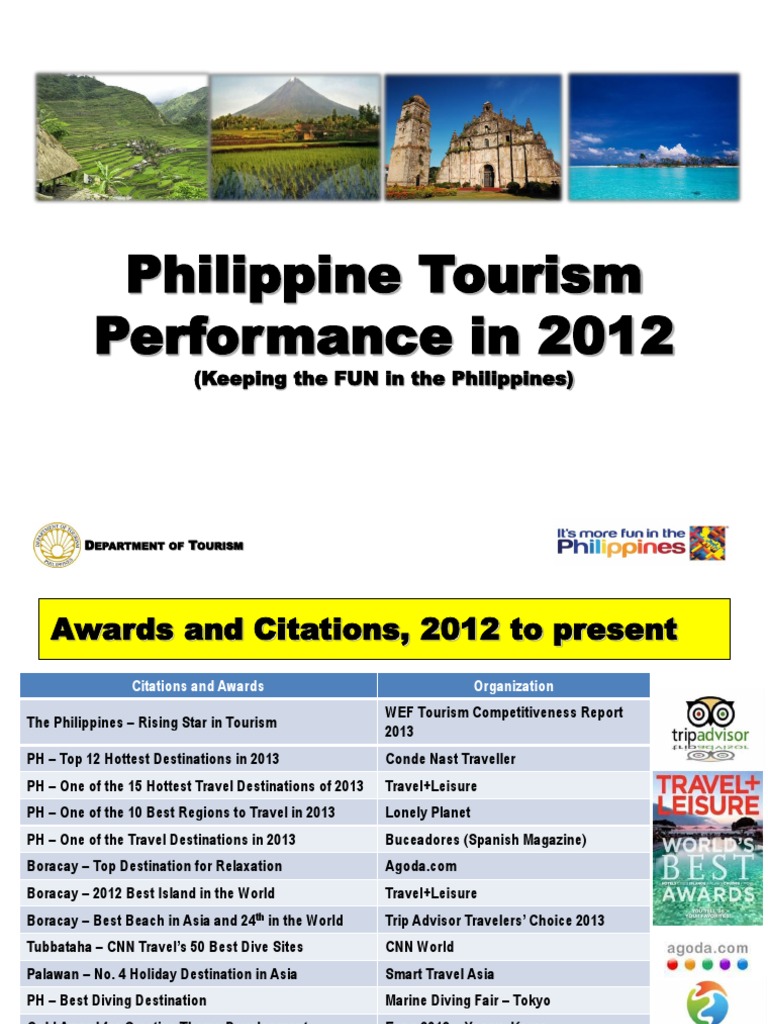 Philippine Tourism Performance 2012 Report | PDF | Tourism | Philippines
