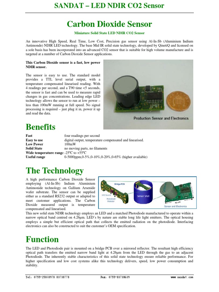 Senzor CO2 | PDF | Light Emitting Diode | Sensor