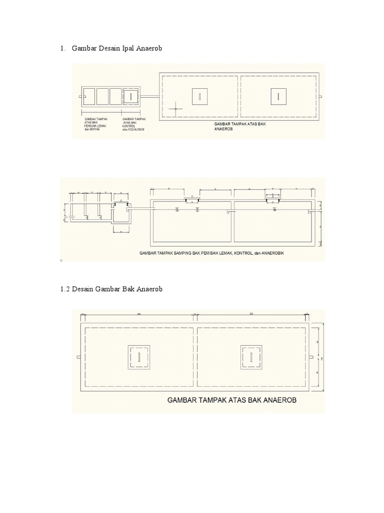 Gambar Desain Ipal Anaerob | PDF