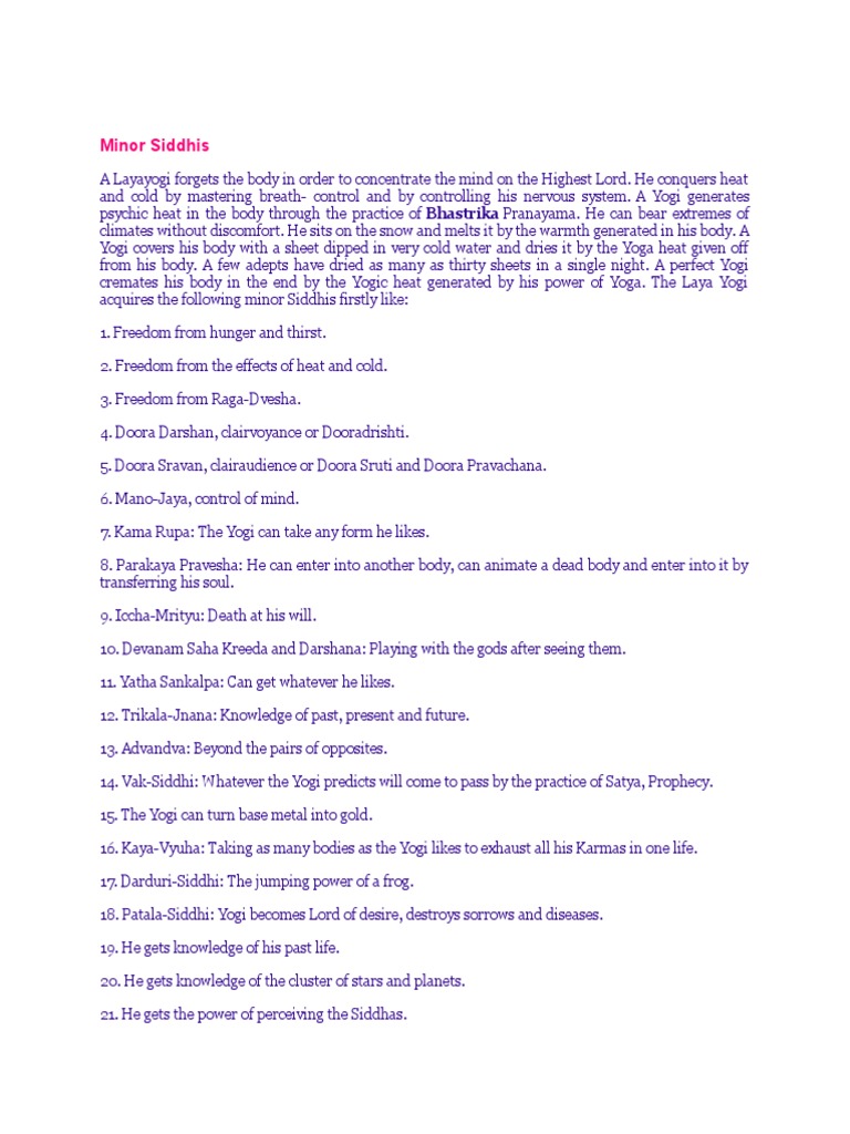 Guide to Attaining Siddhi Powers | PDF | Yoga | Asana
