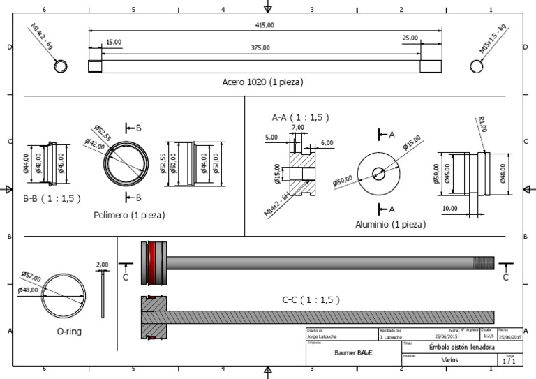 Émbolo Pistón Llenadora | PDF
