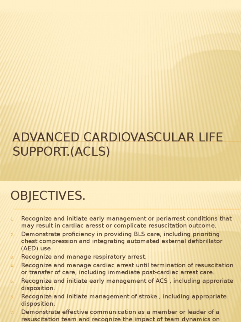 Advanced Cardiovascular Life Support | PDF | Cardiopulmonary ...