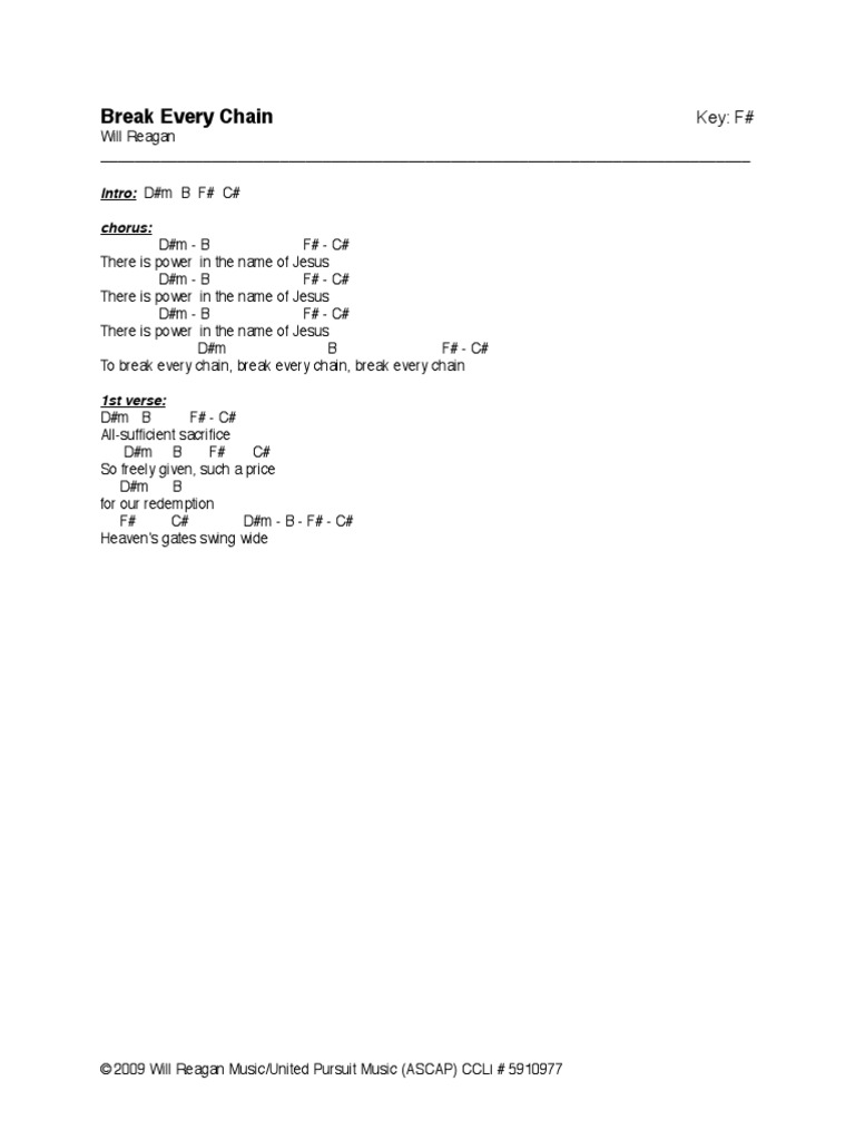 Break Every Chain | PDF