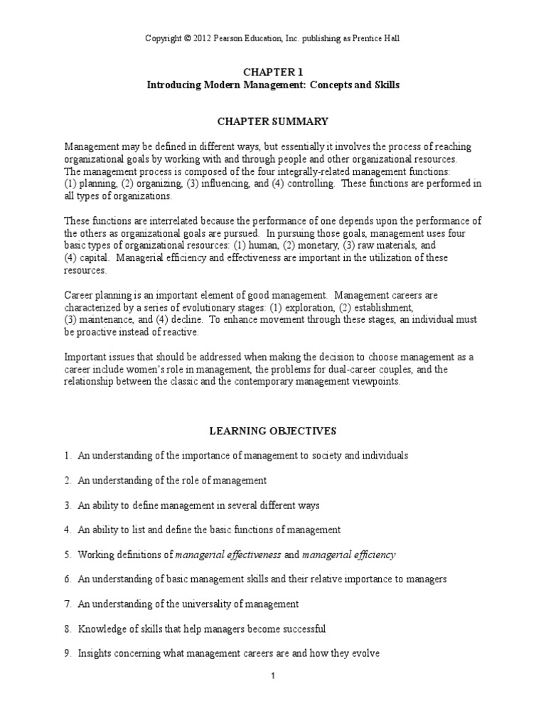Management Concepts Skills | PDF | Resource | Goal