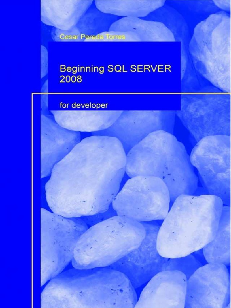 Beginning SQL SERVER 2008 Libre PDF | PDF | Servidor SQL de Microsoft | Archivo de computadora