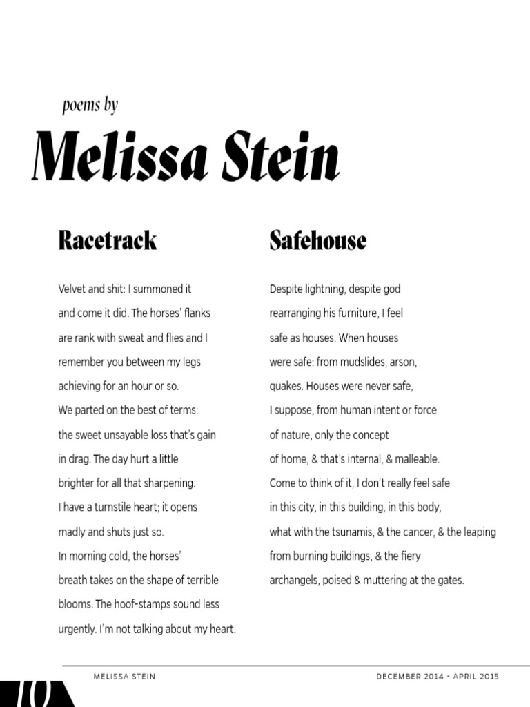 Poems by Melissa Stein | PDF | Poetry | Nature