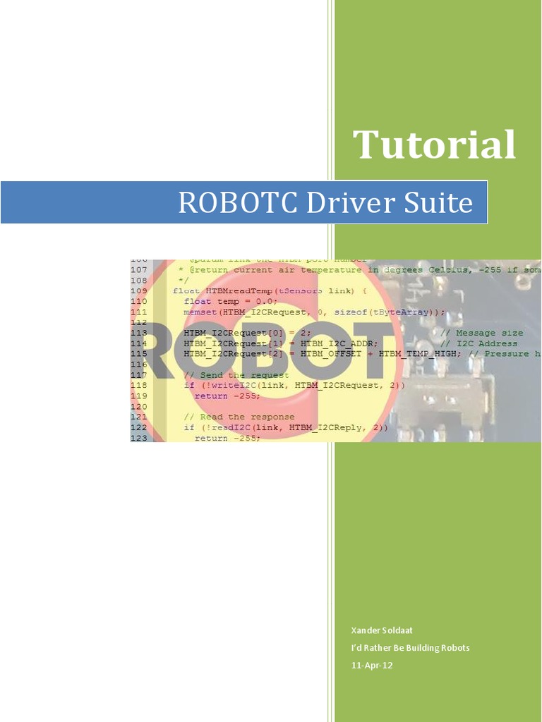 ROBOTC Driver Tutorial | PDF | Compass | Robotics
