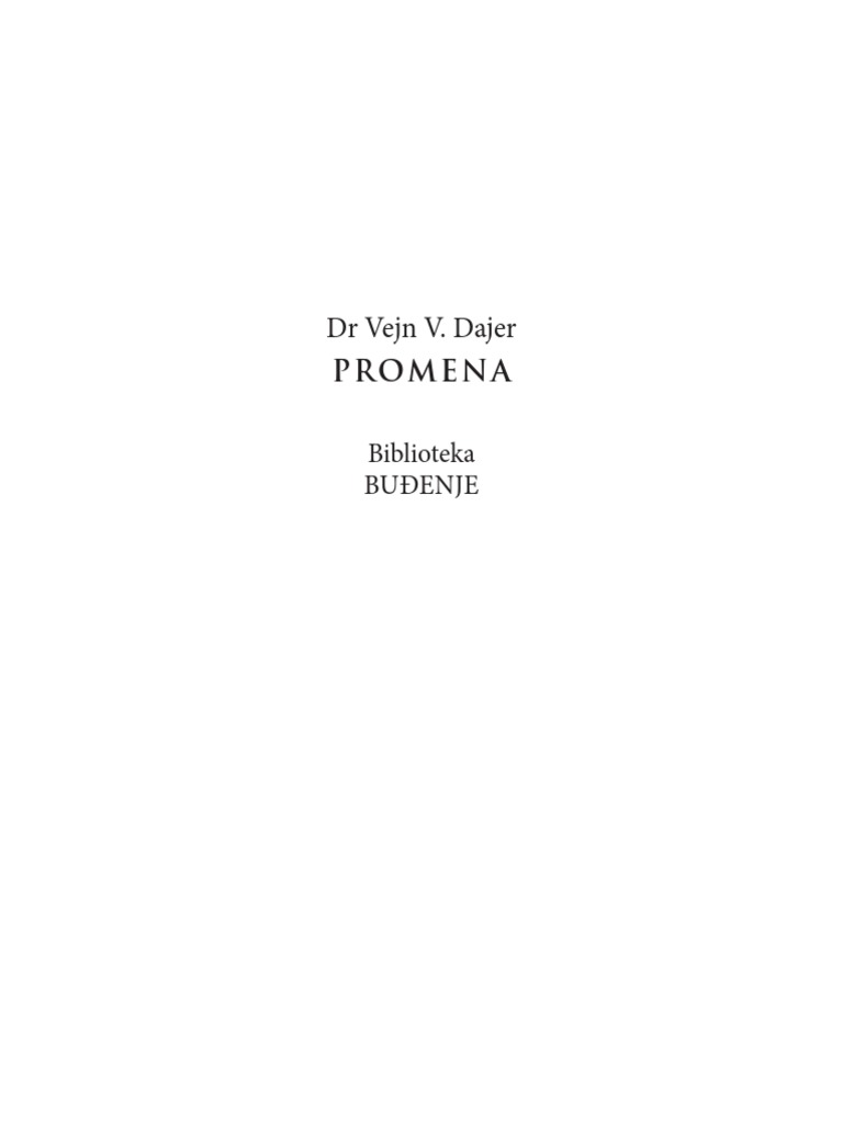 Knjiga Promena DR Vejn | PDF