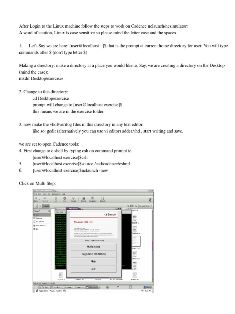 Using Cadence NCLaunch on Linux | PDF | Directory (Computing) | Desktop ...