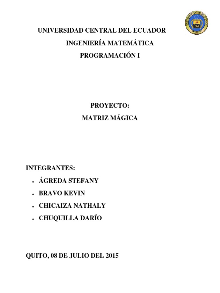 Los SDKN - Matriz Mágica | PDF | Matriz (Matemáticas) | Estructura de ...
